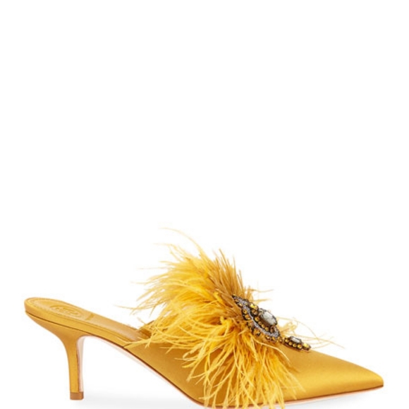 Tory Burch | Shoes | Rare Tory Burch Feather Mules | Poshmark